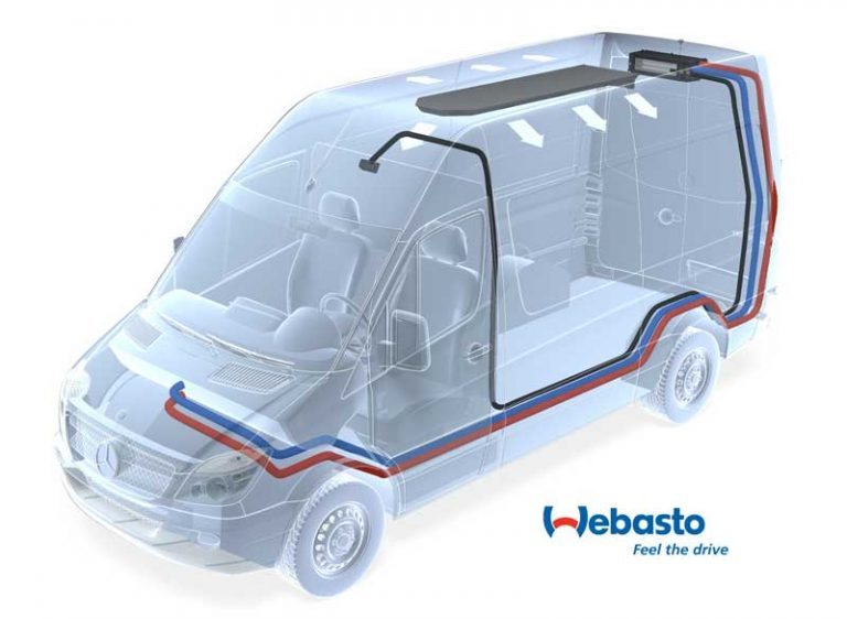 Mercedes-Benz Sprinter rear cargo HVAC for heating cooling
