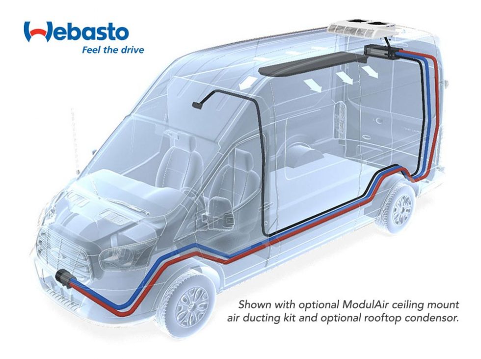 Ford transit rear cargo HVAC solutions by Cicioni
