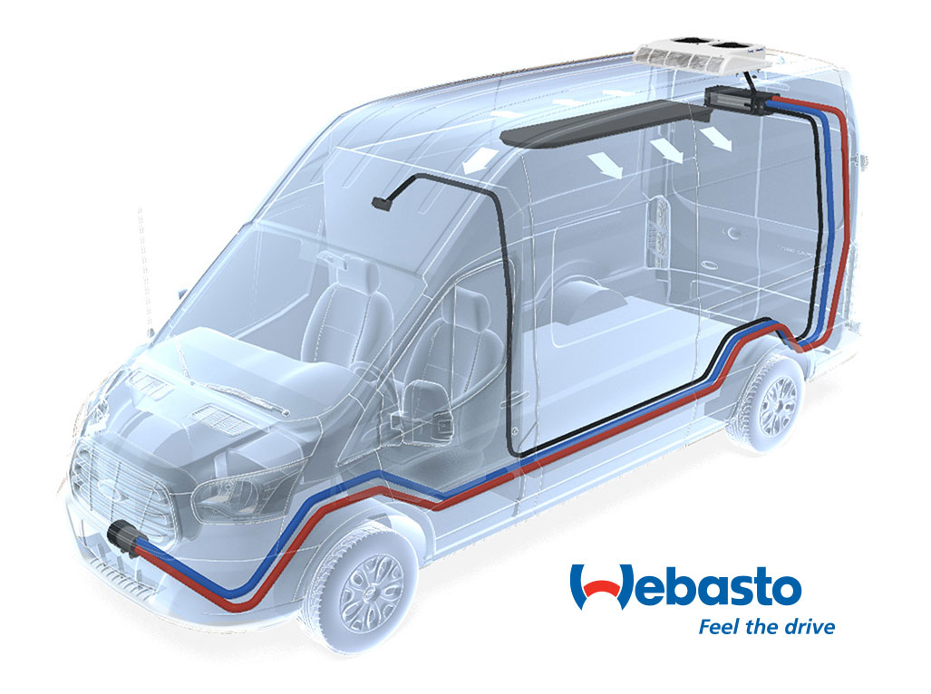 Ford transit rear cargo HVAC solutions by Cicioni